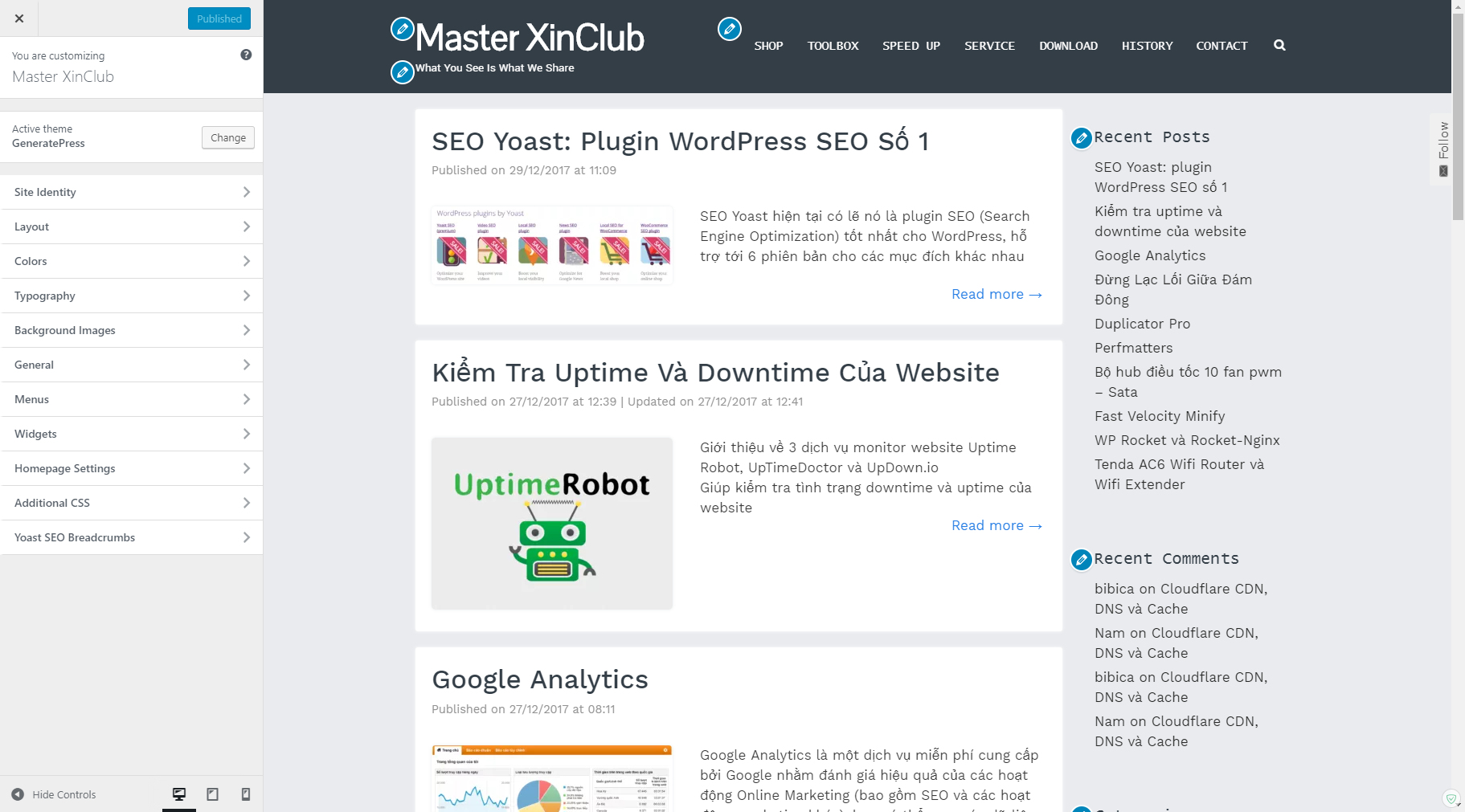 GeneratePress Child Theme – BIBICA.NET